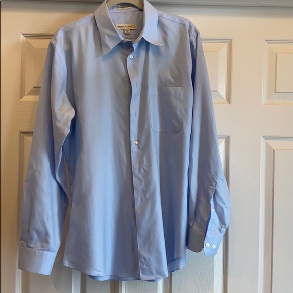 Shirts | Mens Noniron Fitted Light Blue Collared Shirt | Poshmark